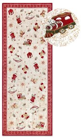 Červený běhoun s vánočním motivem s příměsí bavlny 80x200 cm Toy's Delight Red Christmas – Villeroy&amp;Boch