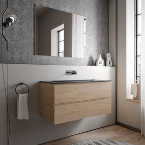 Koupelnová skříňka AVA 100 cm s umyvadlem z minerálního odlitku BRUXELLES