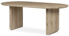 Autronic Jídelní stůl SORETO — 200x100x77 cm, MDF, dekor dub/ ořech Světle hnědá