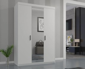 Casarredo - Komfort nábytek Šatní skříň ELINA 3D bílá/zrcadlo