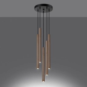 Sollux Lighting Závěsné svítidlo PASTELO 5P dřevo
