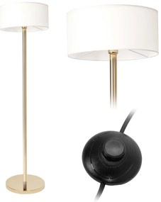 Toolight - Podlahová stojací lampa E27 APP966-3F, zlatá-bílá, OSW-04051