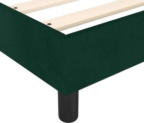 Box spring postel s matrací tmavě zelená 160x200 cm samet 3144342