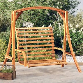 313940 vidaXL Houpací lavice ohýbané dřevo s teakovou úpravou 126x63x92 cm