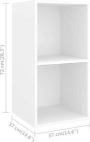 Nástěnné TV skříňky 4 ks bílé kompozitní dřevo 3079835