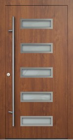 FM Turen - Feldmann & Mayer Vchodové dveře s ocelovým opláštěním FM Turen model DS11 Orientace dveří: Levé, otevírání dovnitř, Dekor: Zlatý dub, Standardní rozměr dveří včetně rámu: 98 cm x 208 cm - vnější rozměr rámu