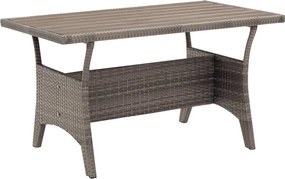 vidaXL Zahradní stůl 120 x 70 x 66 cm polyratan [316584] Barva: Tmavě šedá