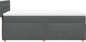 Box spring postel s matrací tmavě šedá 100 x 200 cm textil 3288906