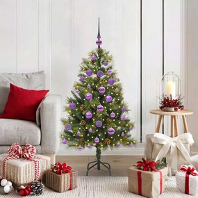 Umělý sklopný vánoční stromeček s kužely Zelená 120 cm 3395077