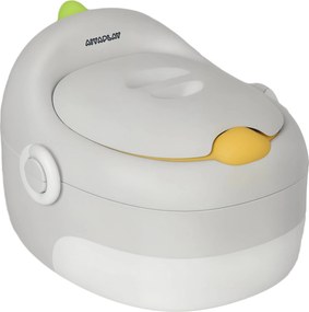 AIYAPLAY 3-v-1 Dětský nočník, Odnímatelný nočník, Nočník s madly, pro děti 6-72 měsíců, Nosnost do 50 kg, Plast, Umělá kůže, Šedý | Aosom