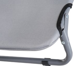 PawHut Dog Lounger Venkovní skládací pelíšek pro psy, kočky, místo na spaní, šedý, 59x46x15cm| Aosom