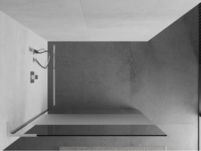 Mexen Kioto L, sprchová zástěna Walk-In 80 x 200 cm, 8mm čiré sklo-námraza, chromový profil, 800-080-103-01-35