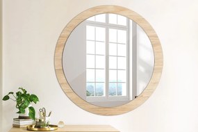 Kulaté dekorativní zrcadlo Textura dřeva fi 90 cm