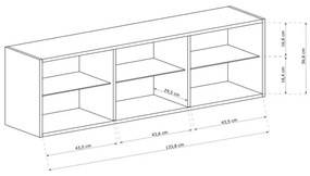 INDIANAPOLIS t | závěsná police I-21 | jasan tmavý
