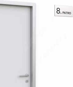 ACCEPT Označení podlaží "8. PATRO" - stříbrná tabulka - černý popis