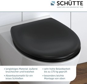Eisl Sanitär WC prkénko Duroplast Soft Close Schwarz 82410