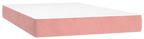 Box spring postel s matrací růžová 120 x 200 cm samet,  3144326