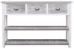 Příborník šedý s patinou 115 x 30 x 76 cm dřevo - Default Title