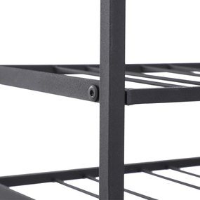 HOMCOM Stojan na víno s kapacitou 54 lahví 63D x 25Š x 91V cm černý kov