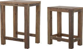 BLOOMINGVILLE Dřevěný set 2 odkládacích stolků GALEN 82064785