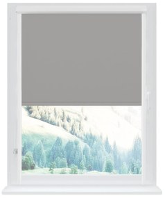 Dekodum Klasická mini roleta v bílé kazetě, barva látky Šedá Šířka (cm): 67, Výška (cm): Standardní (do 150 cm), Strana mechanismu: Práva