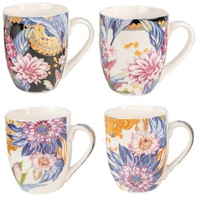 Set 4 porcelánových hrnků Tijn – 300 ml
