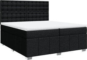 Box spring postel s matrací černá 200x200 cm textil 3294091