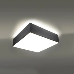 Stropní svítidlo Horus, 1x šedé plastové stínítko, (bílý plast), (35 cm)