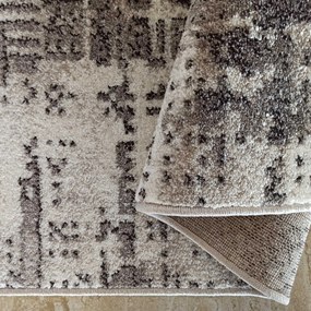 DY Šedý moderní koberec s abstraktním vzorem Panamero 18 Rozměr: 60x100 cm