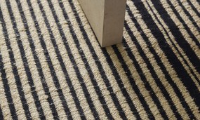 Diamond Carpets India, Ručně vázaný kusový koberec Elowen 116 Natural, 80x150, černá, chodba / předsíň