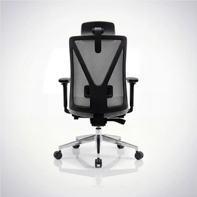 Ergonomická kancelářská židle šedá se síťovinou VECTOR