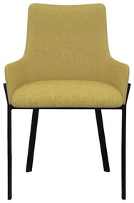 Petromila Jídelní židle 4 ks žluté textil