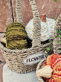 Tmavě cihlová látková dekorace dýně Pumpkin S - Ø 9*8 cm