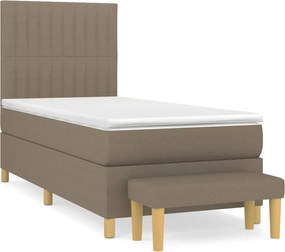 Box spring postel s matrací taupe 90x190 cm textil 3137281