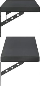 Nástěnné police 2 ks 100 x 23,5 cm černé nerezová ocel 3214513