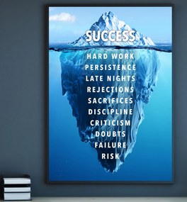 Pixada Ledovec úspěchu - motivační obraz ENG Velikost: A3 - 29,7x42 cm, Volba rámu: bez rámu