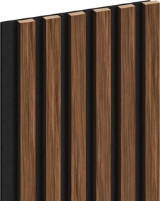 Mexen Lam-F, akustické stěnové lamely 275 × 30 cm, plstěný podklad 8 mm, technická dýha, mahagon rubínový, S105-275307-3015-013