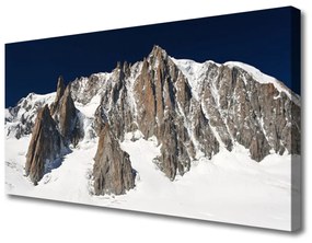 Obraz na plátně Zsněžené Horské Vrcholy 120x60 cm