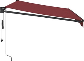 Automatická zatahovací markýza burgundská 350 x 250 cm 3215309