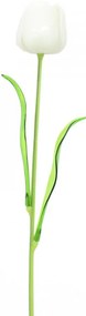 Umělá květina - Tulipán bílý – křišťálový, 61 cm, 12 ks