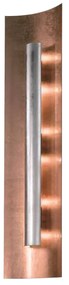 Nástěnné svítidlo Aura měděné stínidlo stříbrné, výška 45 cm