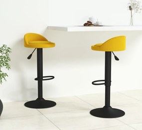 vidaXL Barové stoličky 2 ks samet [333602] Barva: Žlutá