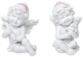 Figurka anděl s růžovou čepičkou 123156