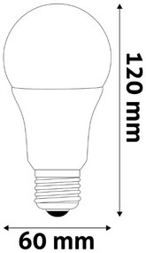 Chytrá LED žárovka  E27 9,7W RGB+W, stmívatelná, s dálkovým ovládáním, ekv. 60W, 3 roky