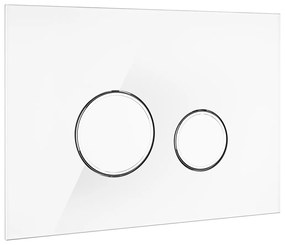 Oltens Lule splachovací tlačítko pro WC lesklý chrom-bílá 57201000