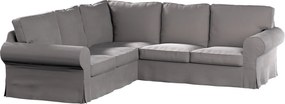 Potah na pohovku IKEA Ektorp rohová barva šedá látka lesklé, sametová