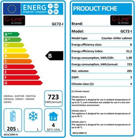 Tefcold GC72 | Chladicí stůl nerez, 2-dveřový, šířka 136 cm, ventilované chlazení, bez pracovní desky – záruka 2 roky