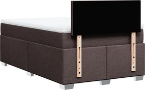 Box spring postel s matrací tmavě hnědá 120x190 cm textil 3285823