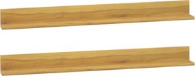 vidaXL Nástěnné police 2 ks 110 x 10 x 10 cm masivní teakové dřevo [338261]