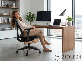 Ergonomická kancelářská židle NOMI - černá síťovina